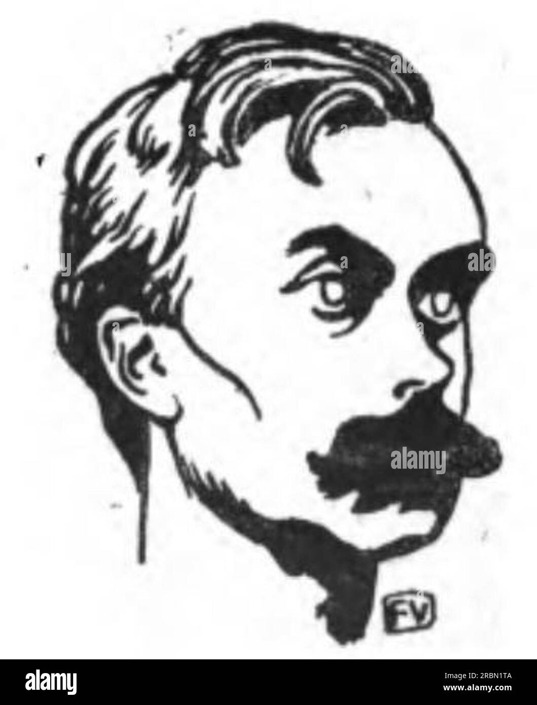 Portrait of French writer Léon Bloy 1898 by Felix Vallotton Stock Photo ...