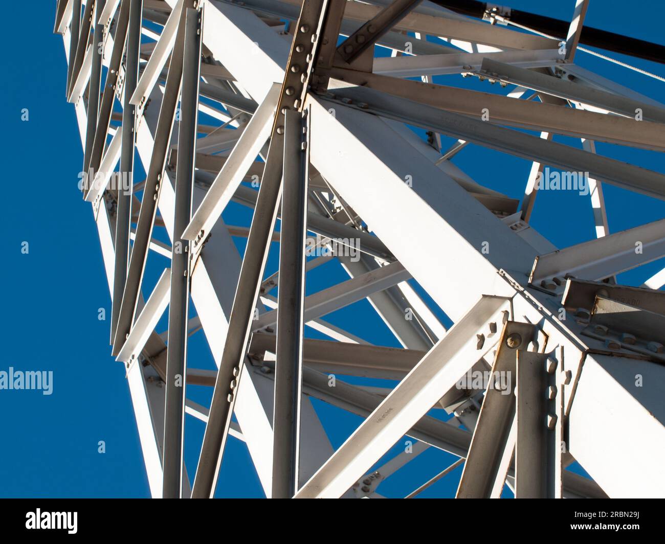 Tower of cable bridge Stock Photo - Alamy
