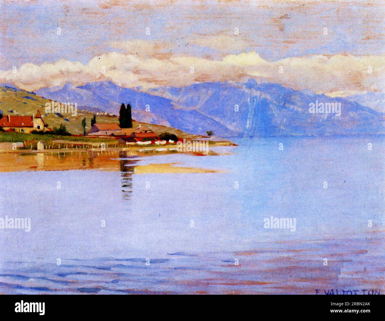 The port of Pully (study) 1889 by Felix Vallotton Stock Photo - Alamy