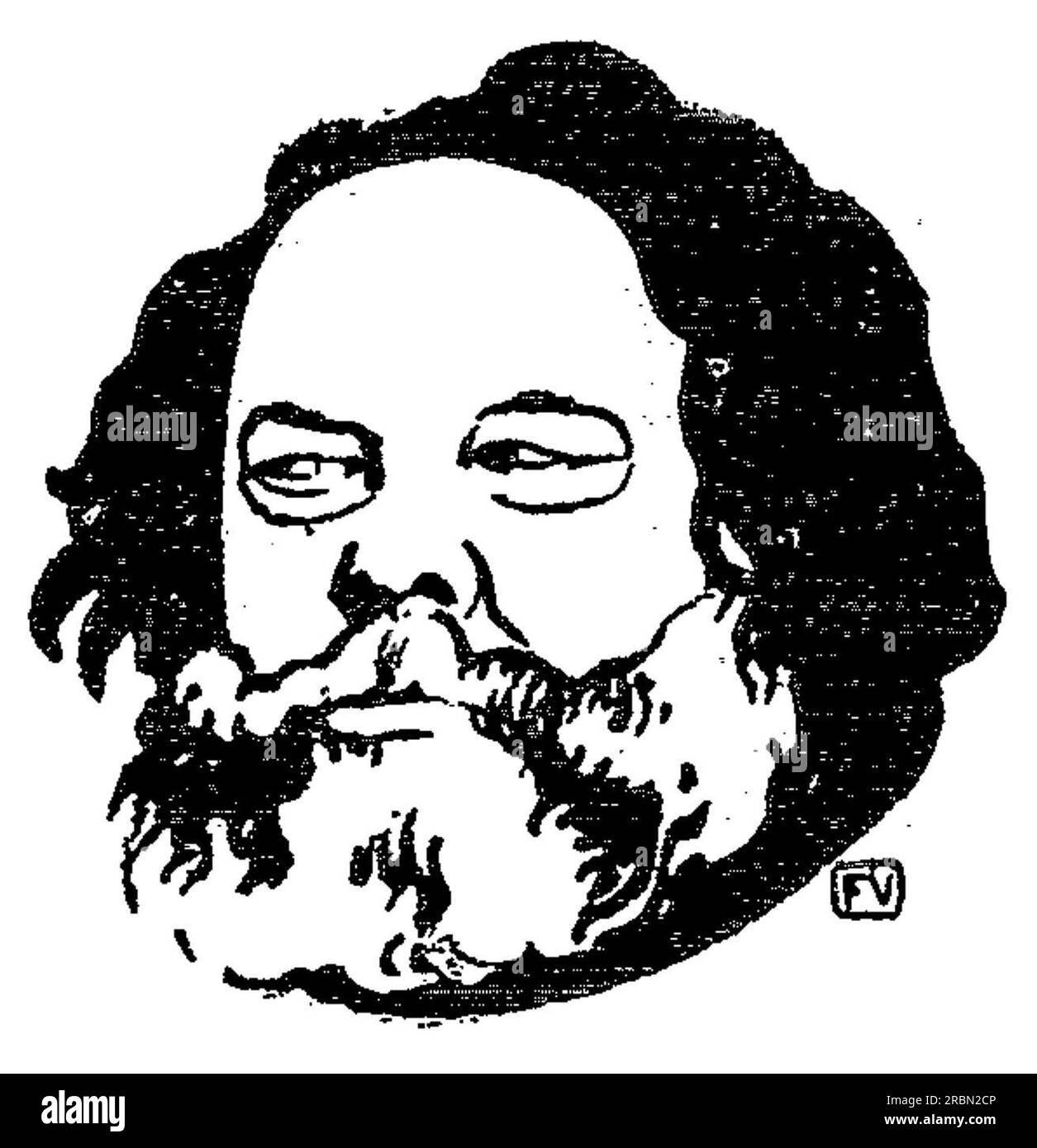 Russian anarchist and philosopher Mikhail Bakunin 1895 by Felix ...