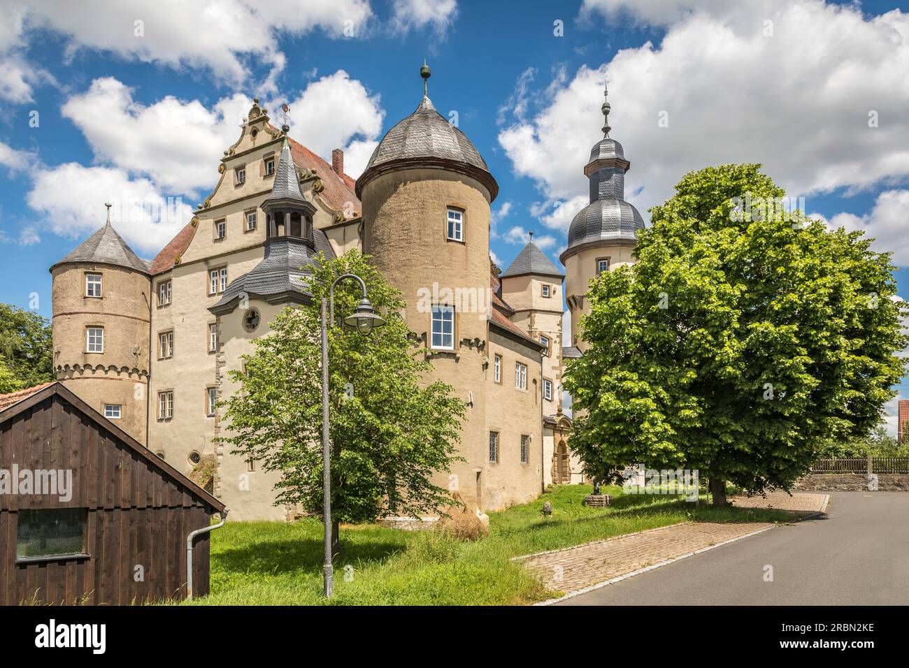Former moated castle (from 1544) in Waldmannshofen, Romantic Road ...