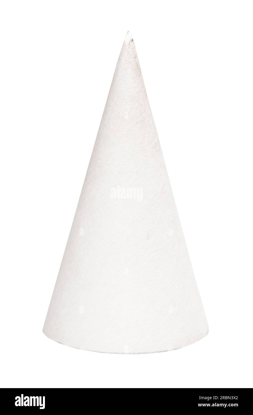front view of hand-crafted from paper cone three-dimensional geometric ...