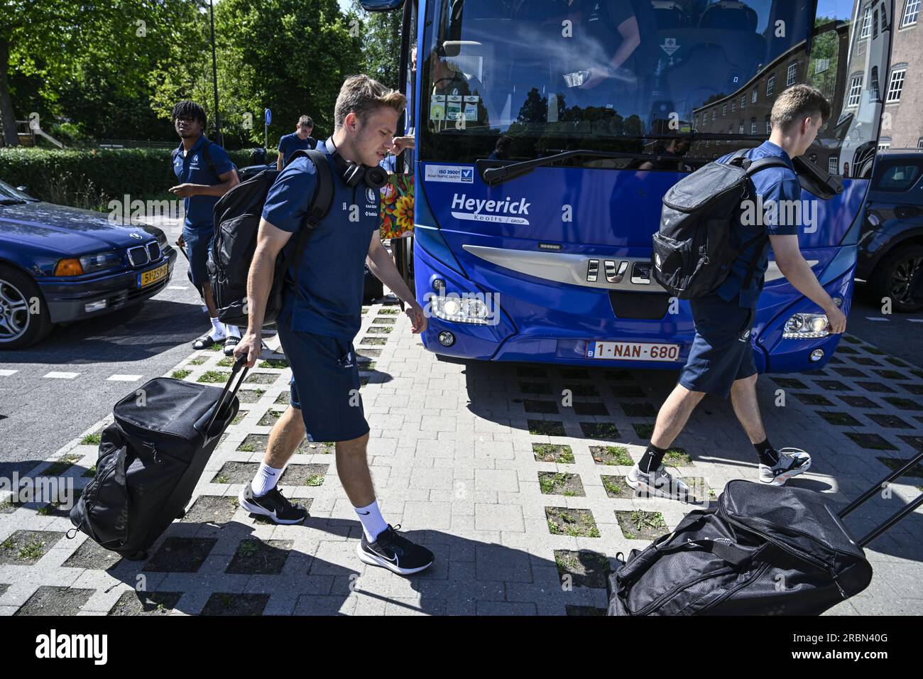 Gent's Matisse Samoise pictured during the arrival at the hotel at a ...