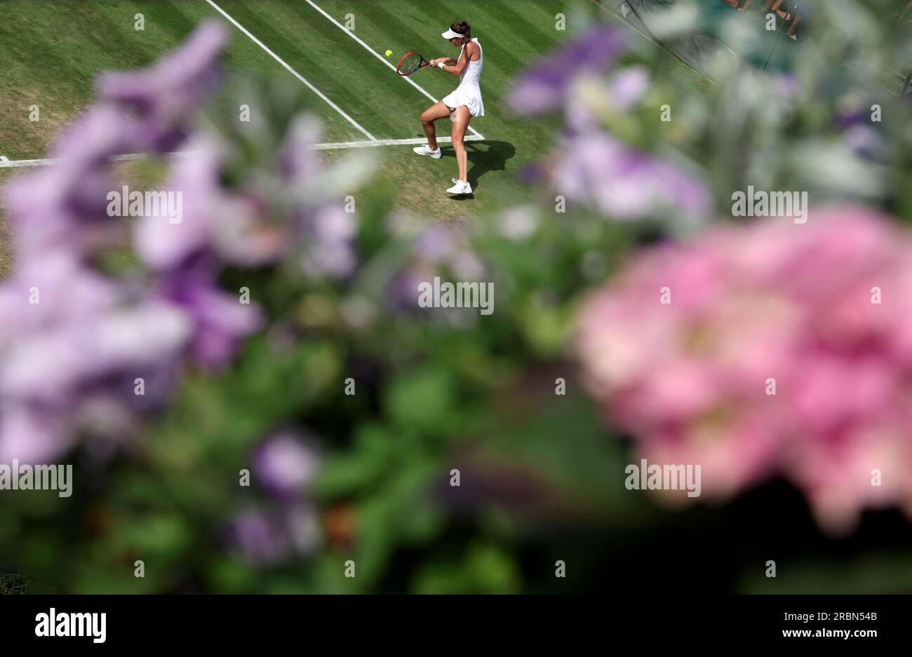A general view of the action on court 18 on day eight of the 2023 ...