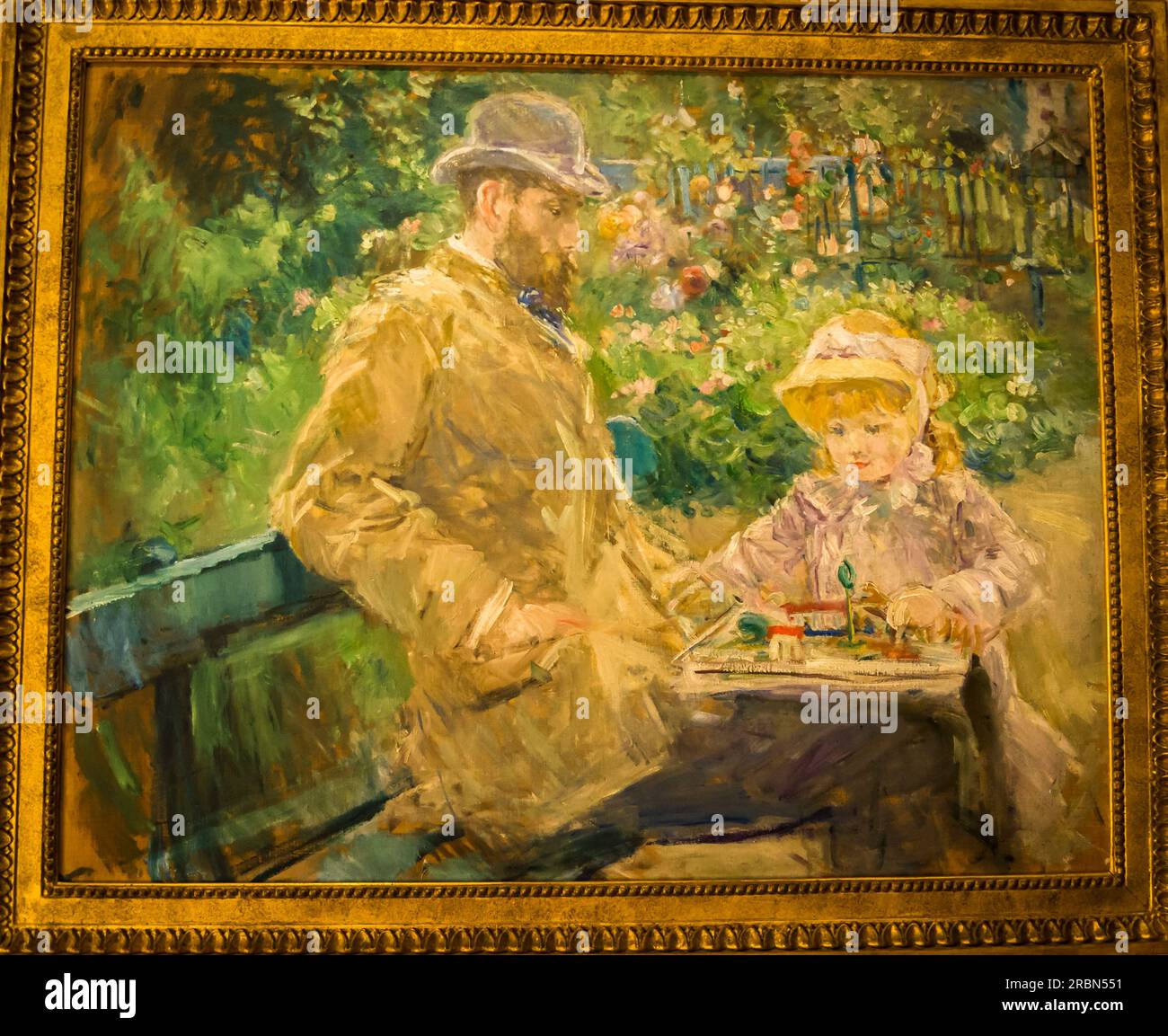 Eugene Manet and His Daughter by Berthe Morisot's, Marmottan Museum of ...