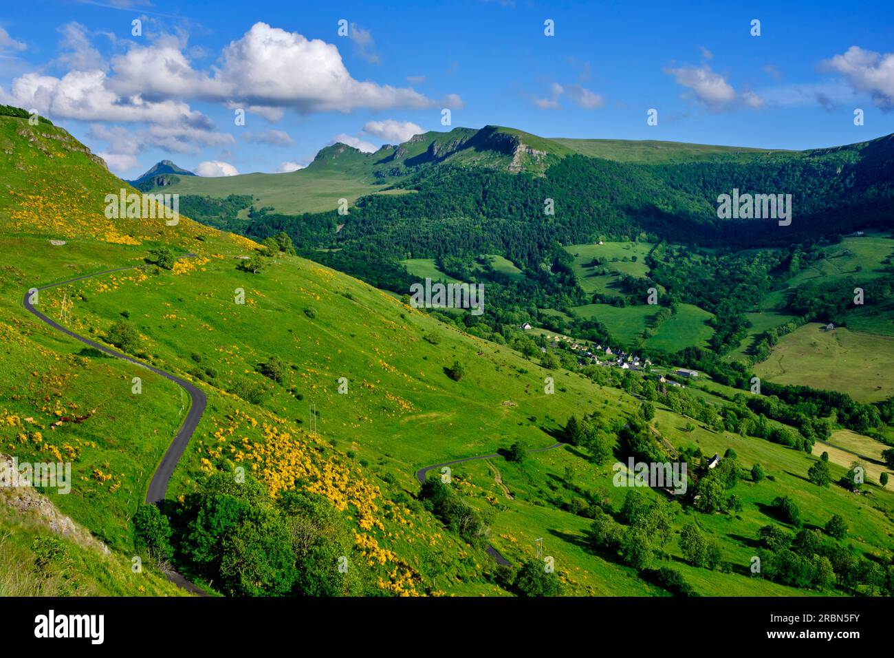 France, Cantal, Auvergne Volcanoes Regional Natural Park, Salers ...