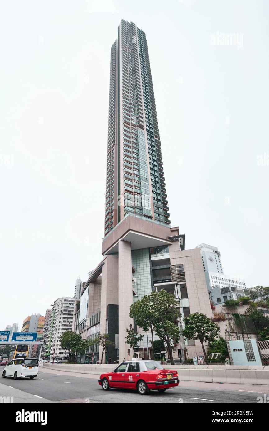 Hong Kong, China - April 28 2023: The Victoria Towers residential high ...