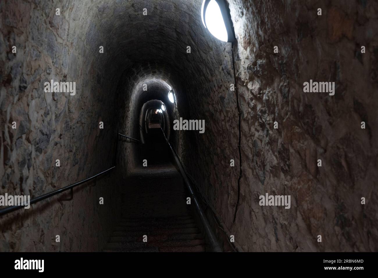 Underground staircase or underground staircase with 734 steps under ...