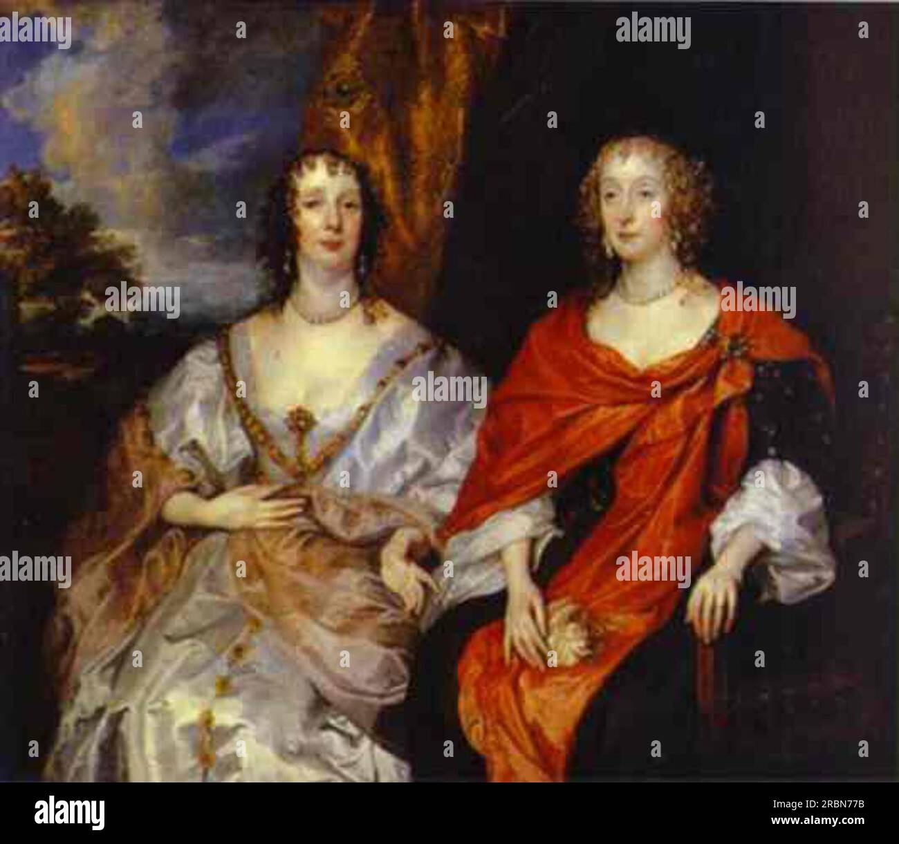 Portrait of Anna Dalkeith, Countess of Morton, and Lady Anna Kirk 1631 ...