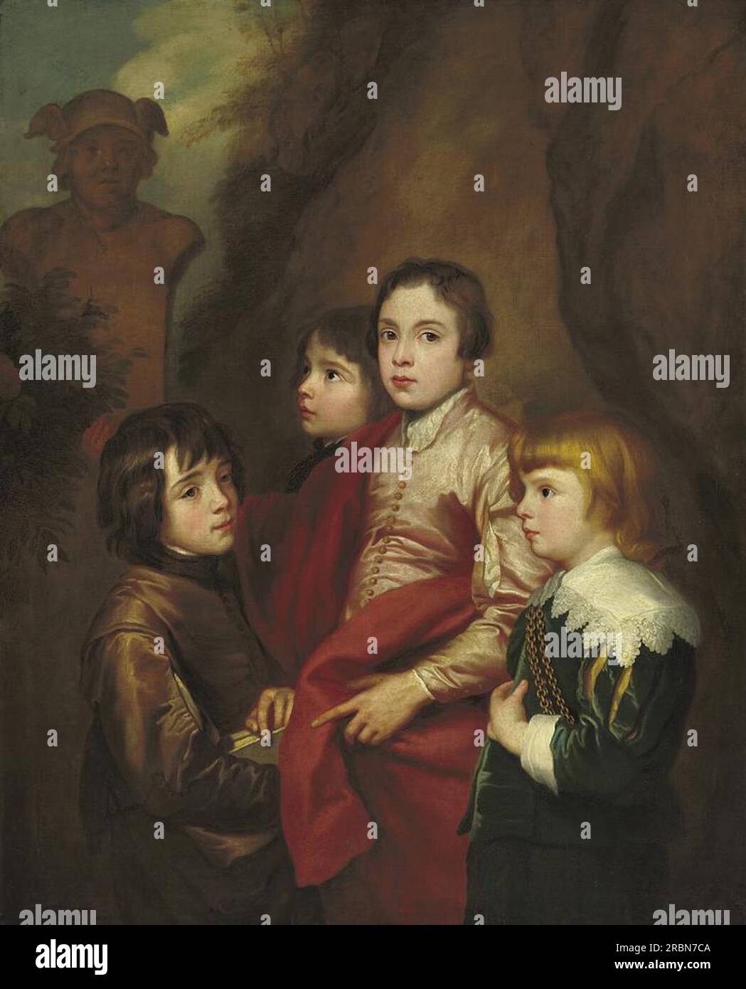 Group portrait four boys hi-res stock photography and images - Alamy