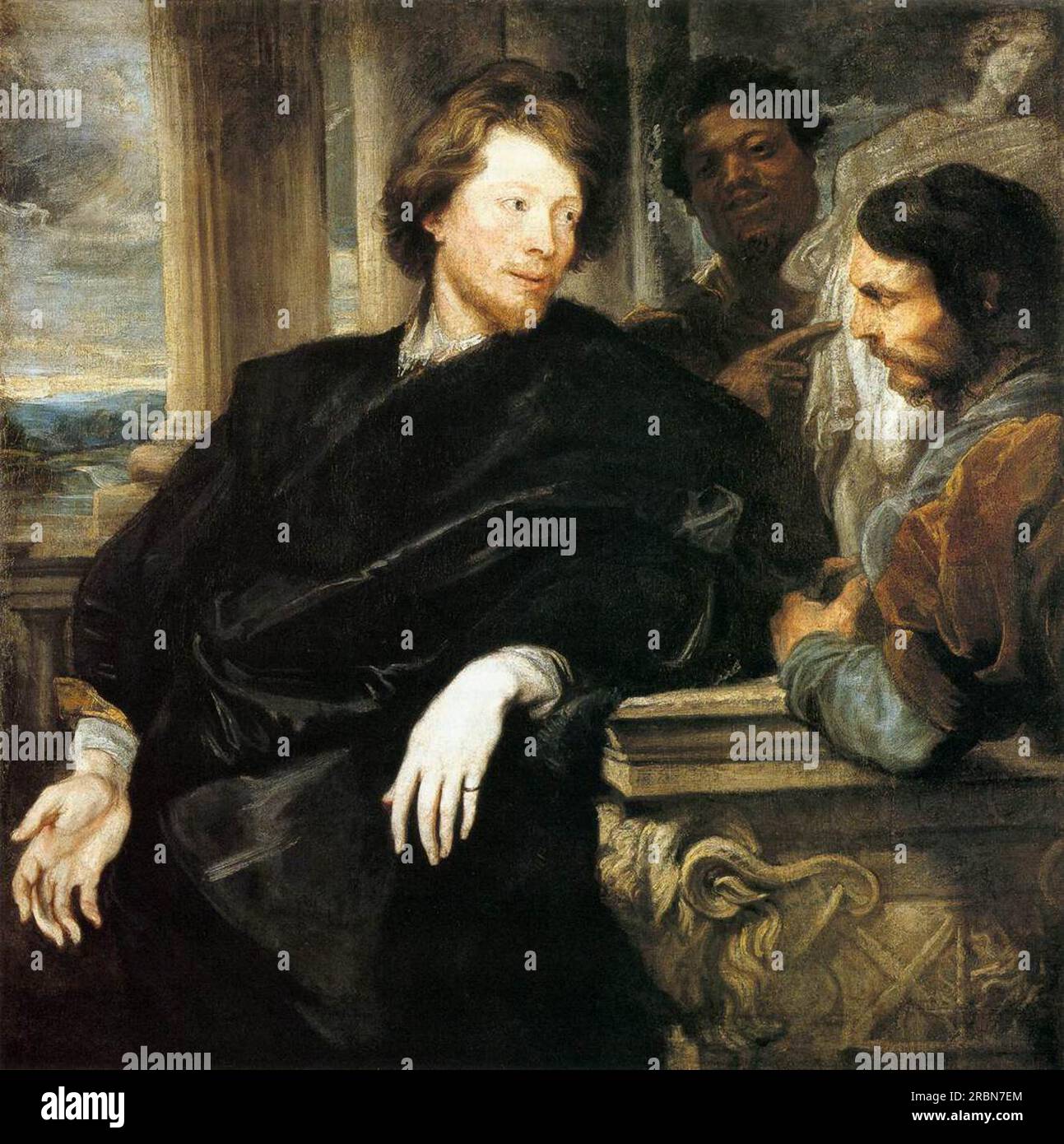 George Gage with Two Men 1623 by Anthony van Dyck Stock Photo - Alamy