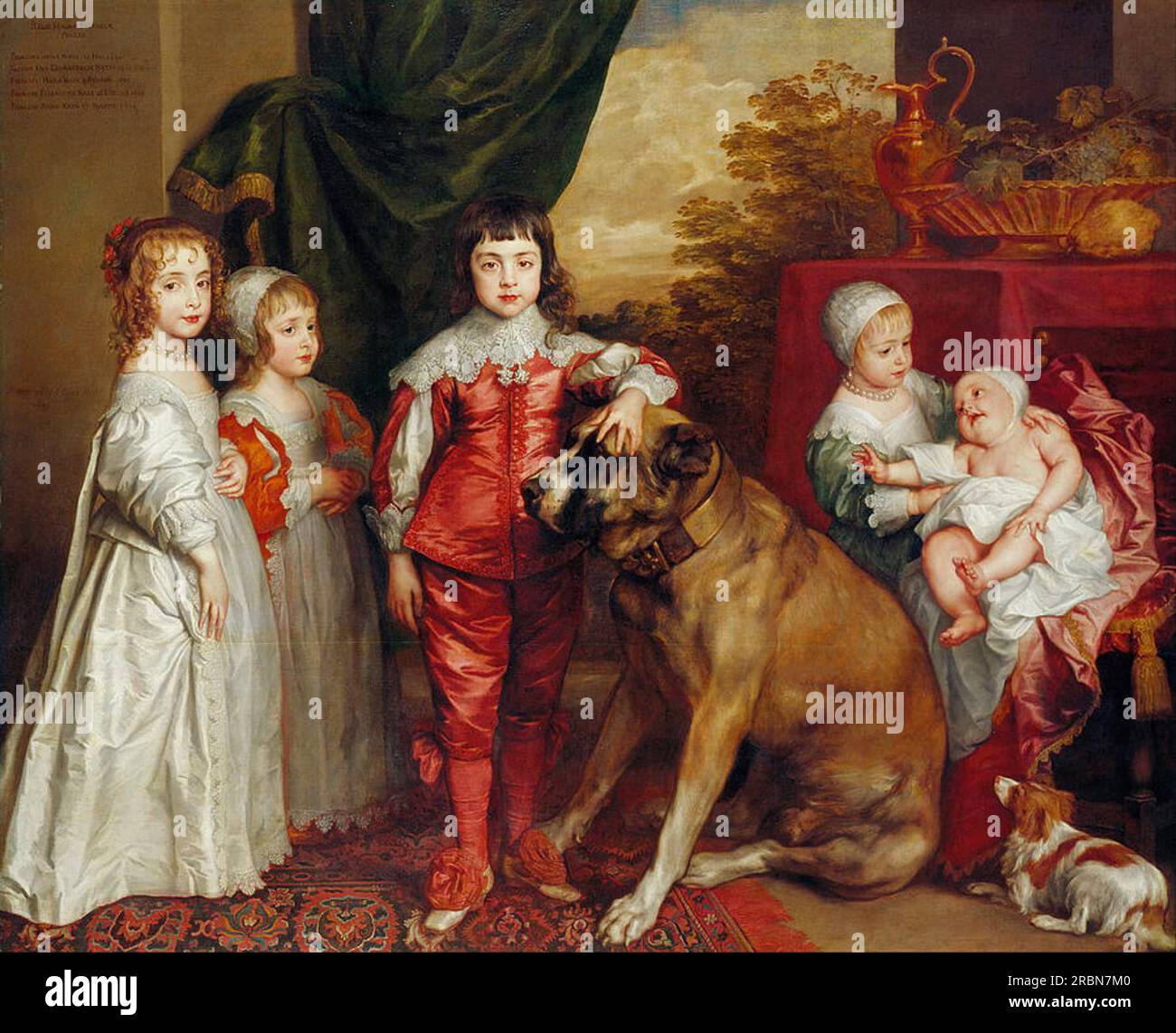The five eldest children of Charles I 1637 by Anthony van Dyck Stock ...