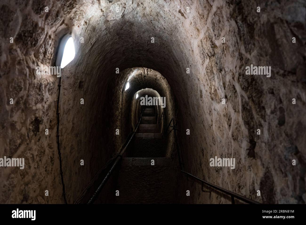 Underground staircase or underground staircase with 734 steps under ...