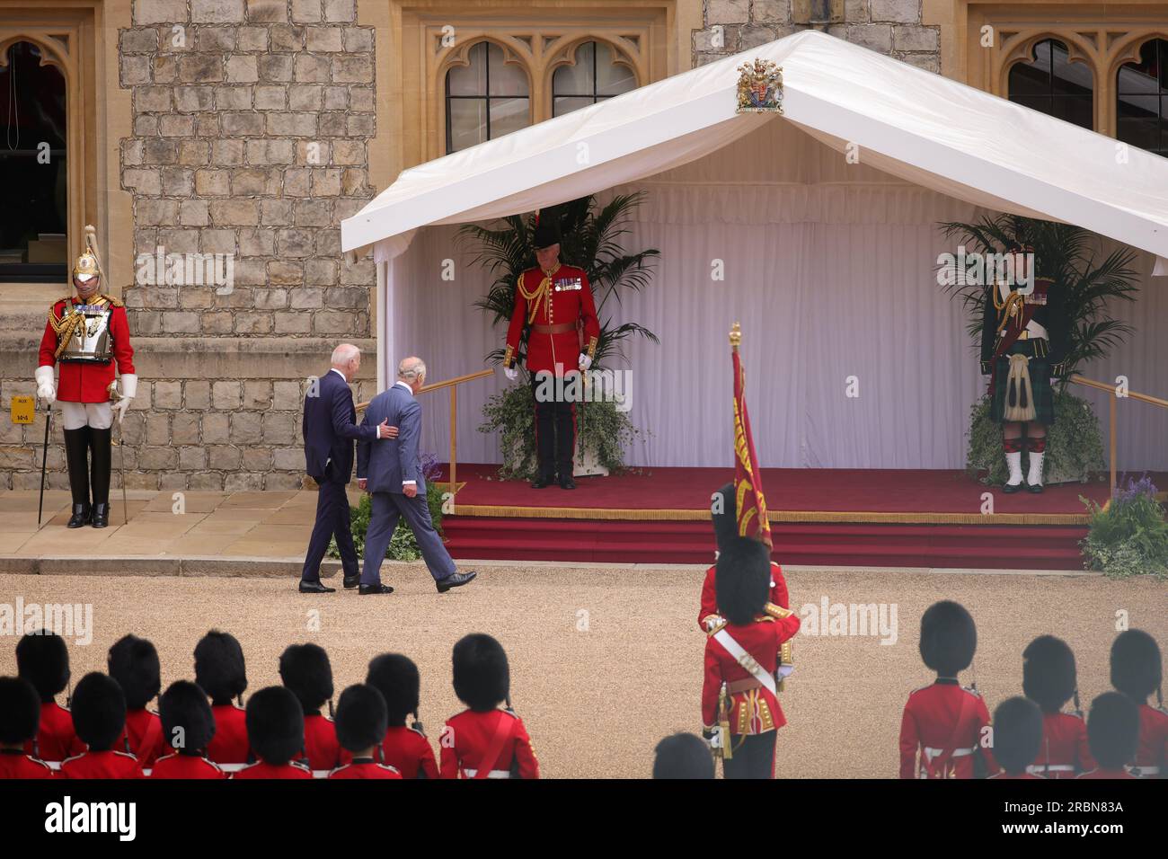 Windsor, UK. 10th July, 2023. US President Joe Biden and Britain's King ...