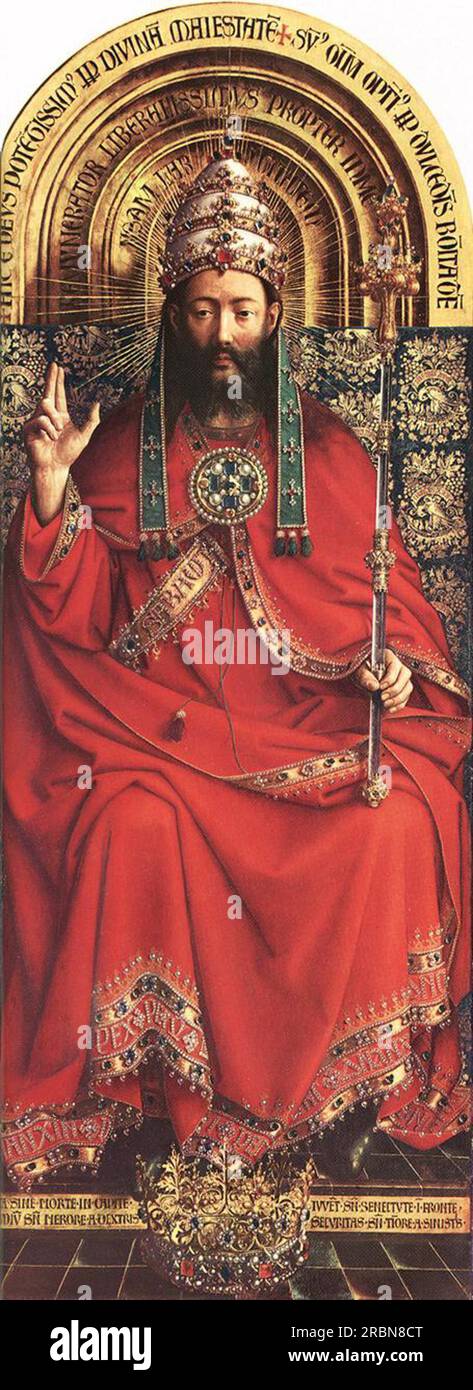 The Ghent Altar (detail) 1432 by Jan van Eyck Stock Photo - Alamy