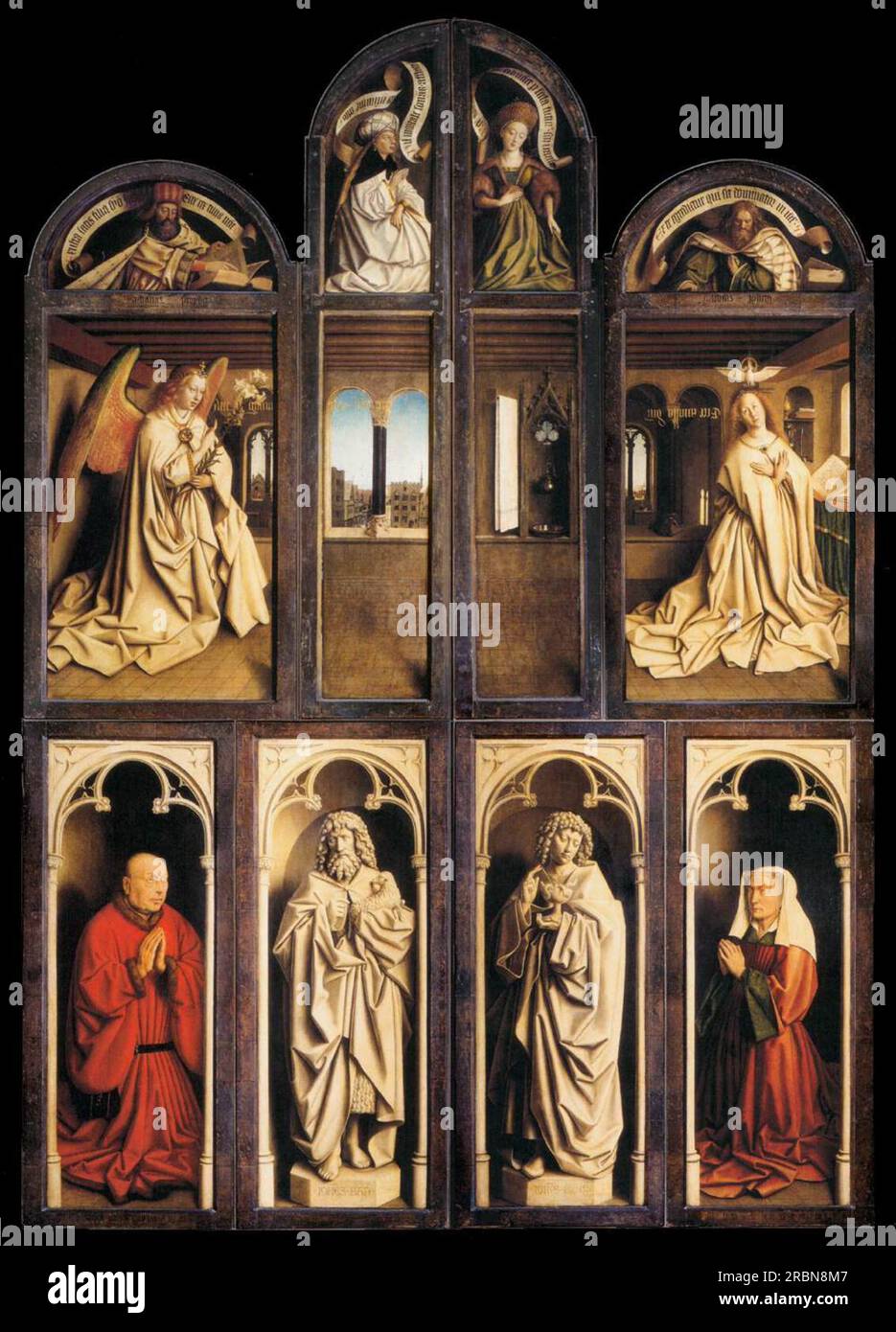 The Ghent Altarpiece (exterior) 1432 by Jan van Eyck Stock Photo - Alamy