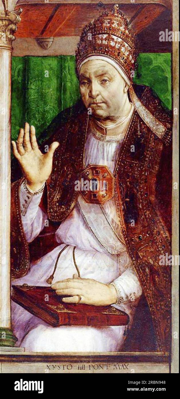 Pope Sixtus IV 1476 by Justus van Gent Stock Photo - Alamy