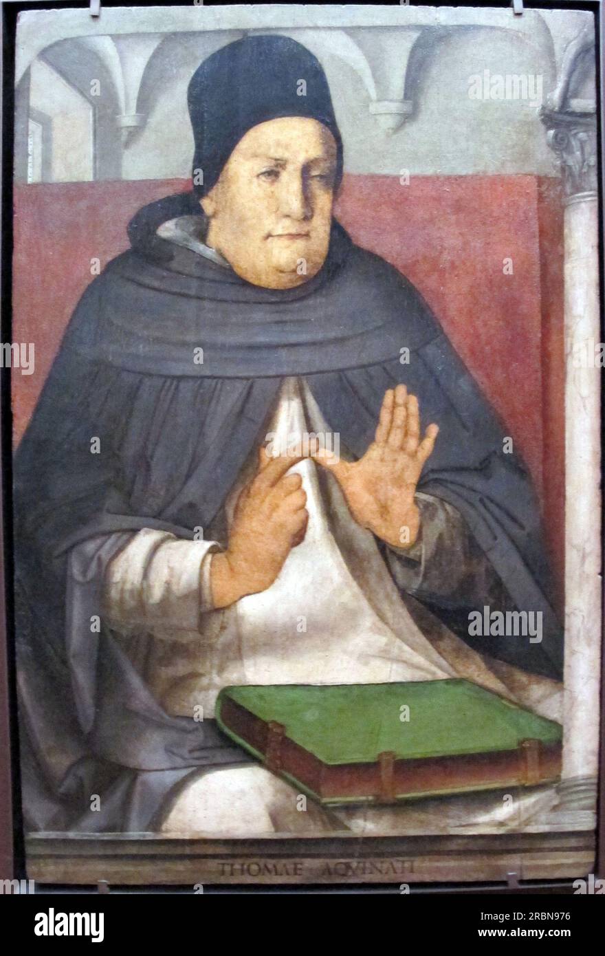 Saint Thomas Aquinas 1476 by Justus van Gent Stock Photo - Alamy