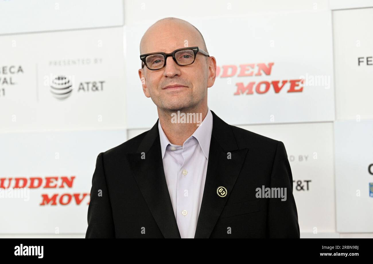 FILE - Director Steven Soderbergh attends the "No Sudden Move" premiere ...
