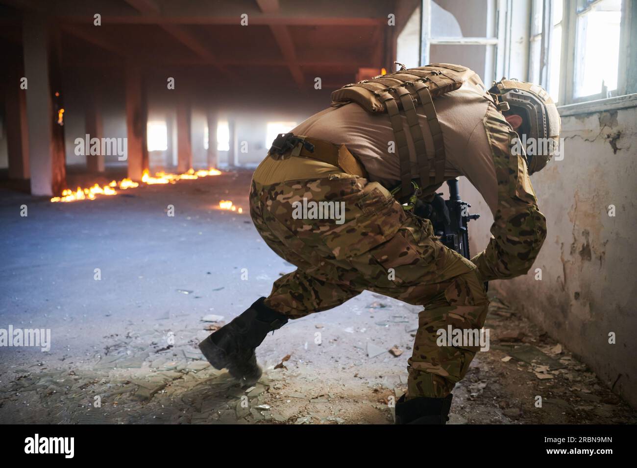 A professional soldier carries out a dangerous military mission in an ...