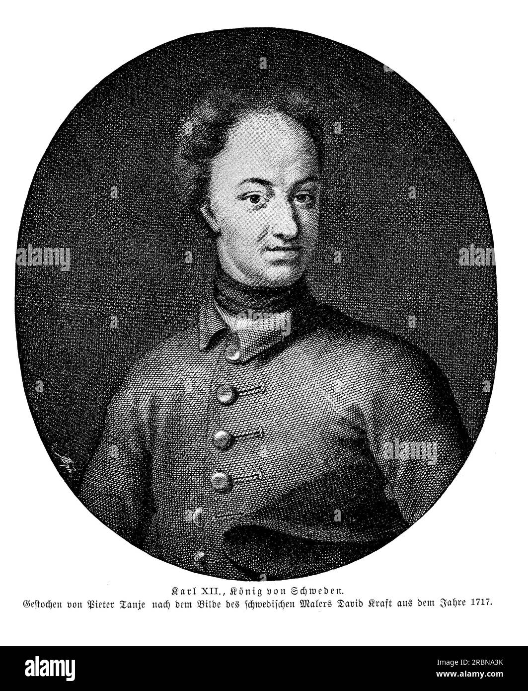 Portrait of Charles XII of Sweden King of Sweden from 1697 until his ...