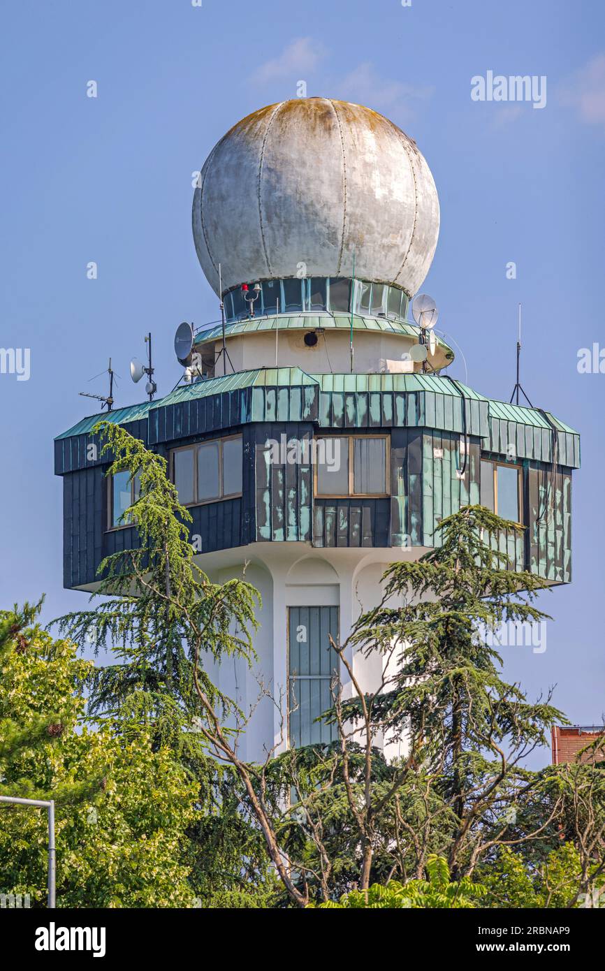 Weather Surveillance Doppler Radar Antenna at Meteorogical Station ...
