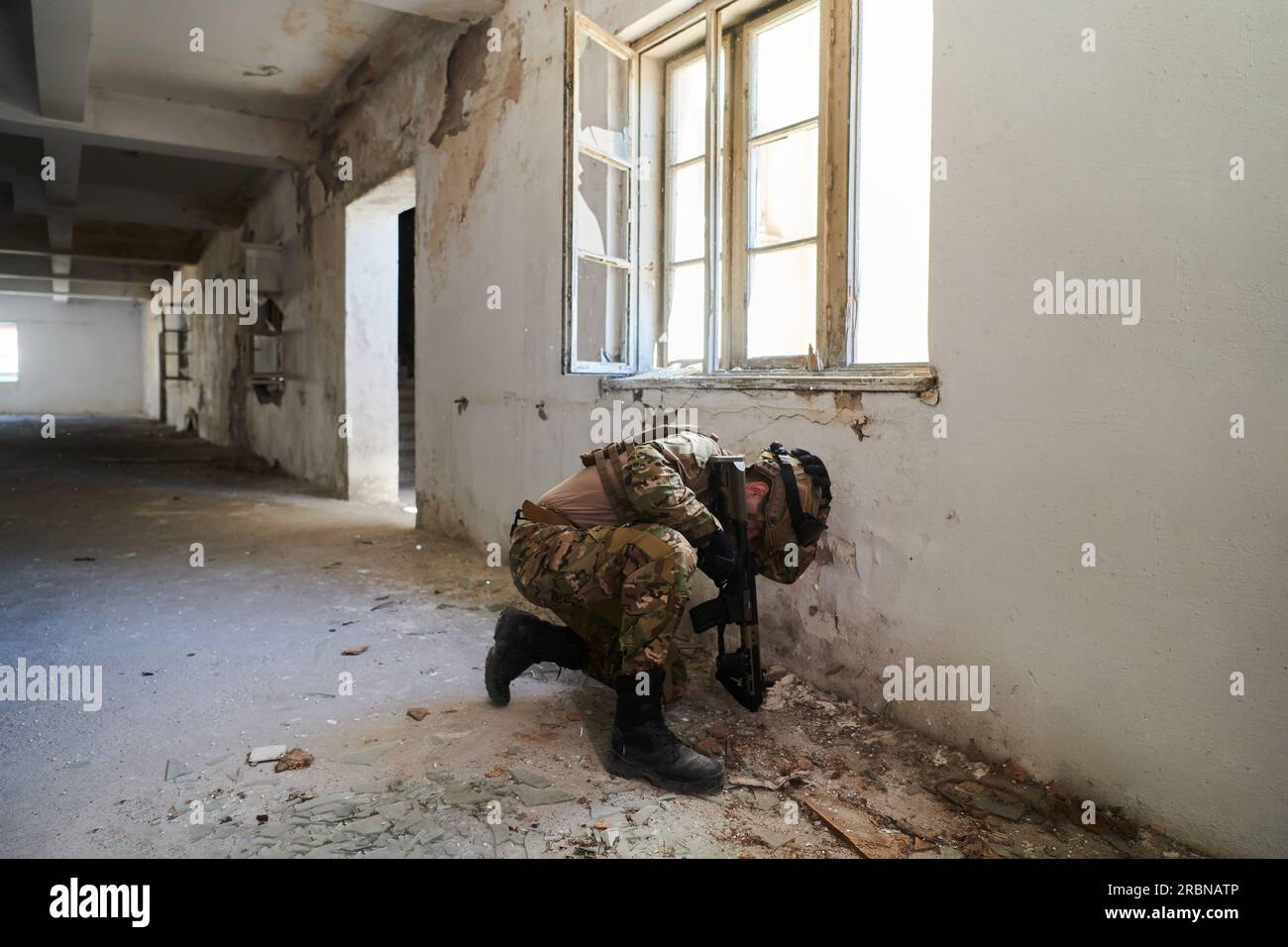 A professional soldier carries out a dangerous military mission in an ...