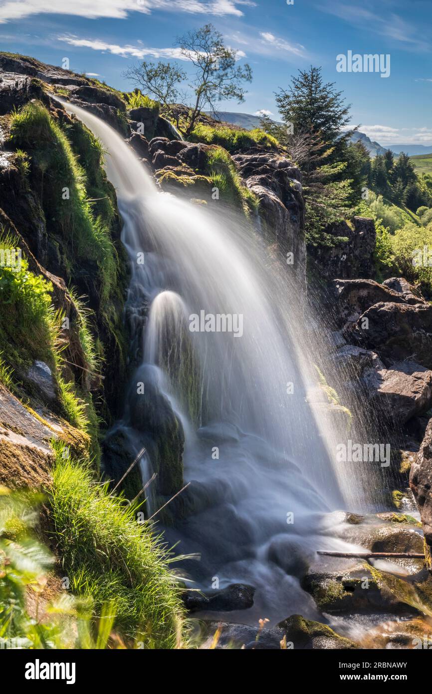 Loop of Fintry waterfall on the River Endrick, Fintry, Stirling ...