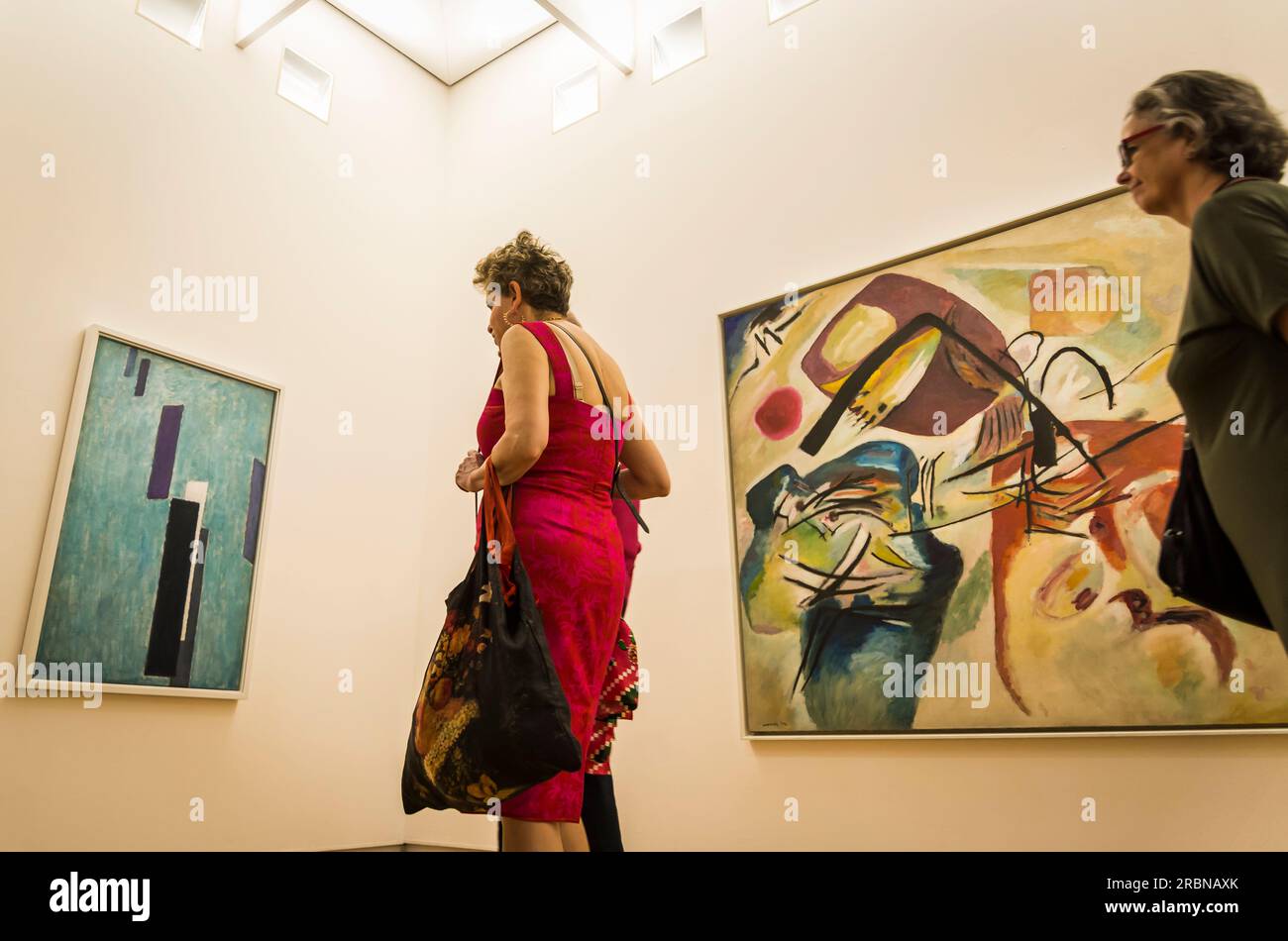 Vassily Kandinsky painting With The Black Bow, Pompidou Centre, a ...