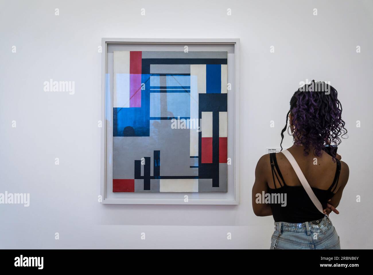 Piet Mondrian painting, Pompidou Centre, a museum of modern art, Paris ...