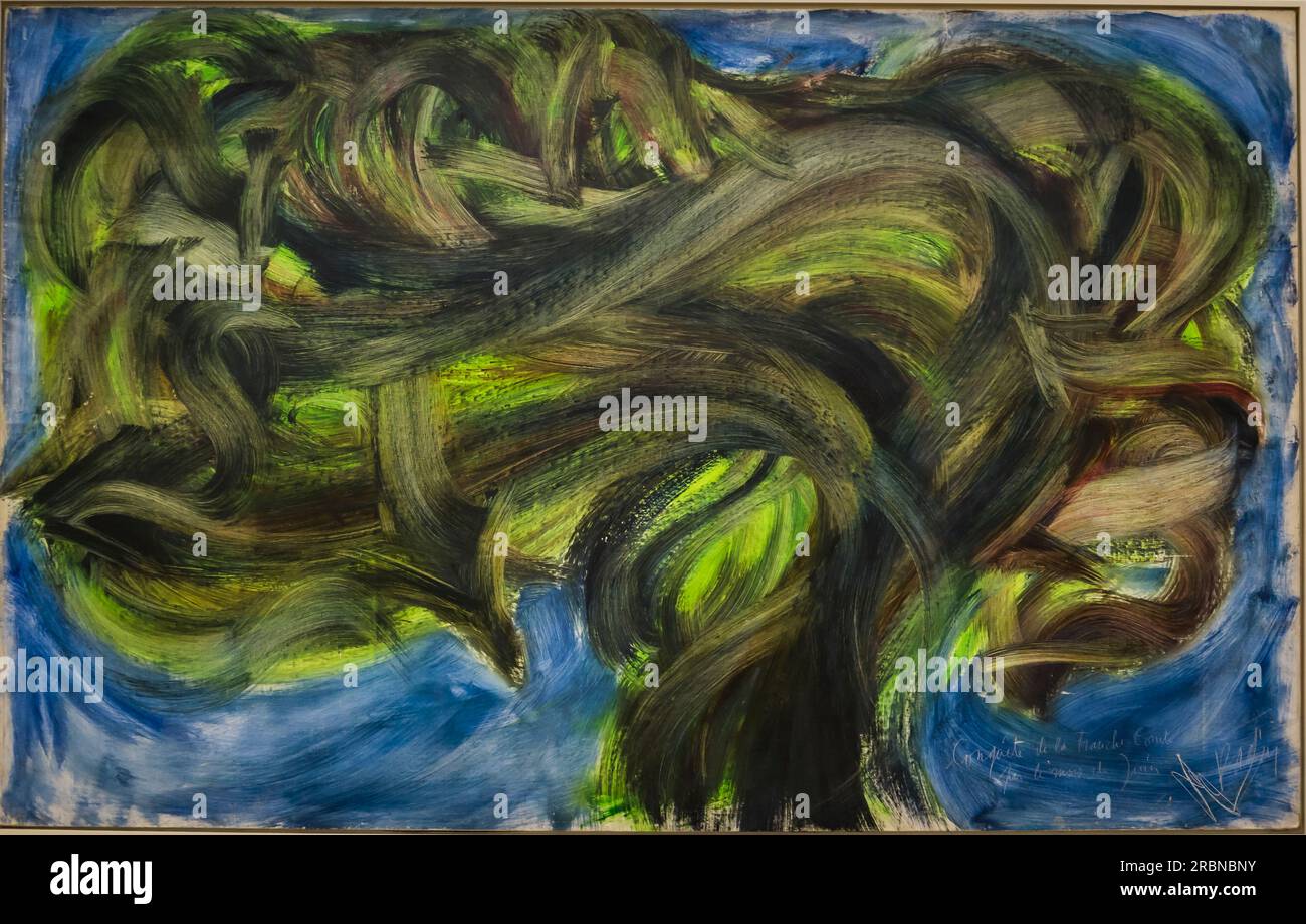 Jean Messagier painting, Pompidou Centre, a museum of modern art, Paris ...