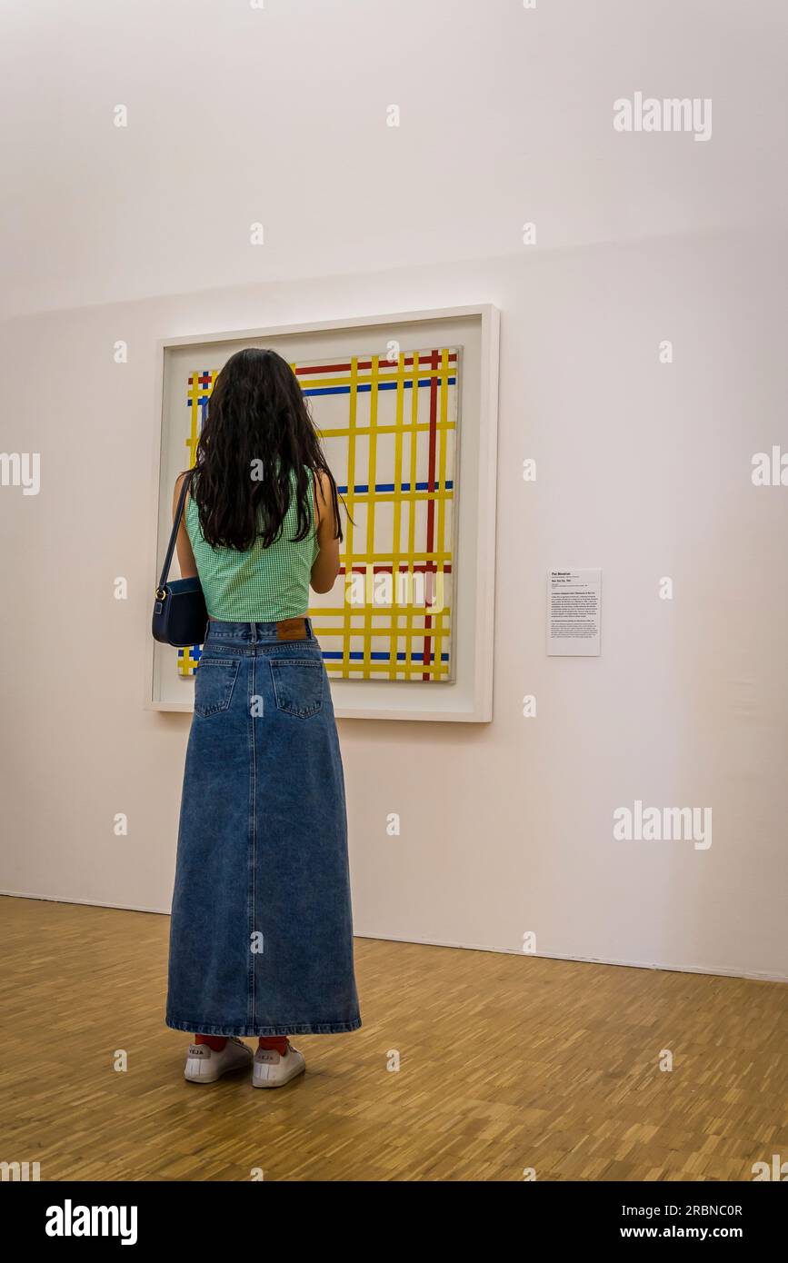 Piet Mondrian painting New York City, Pompidou Centre, a museum of ...