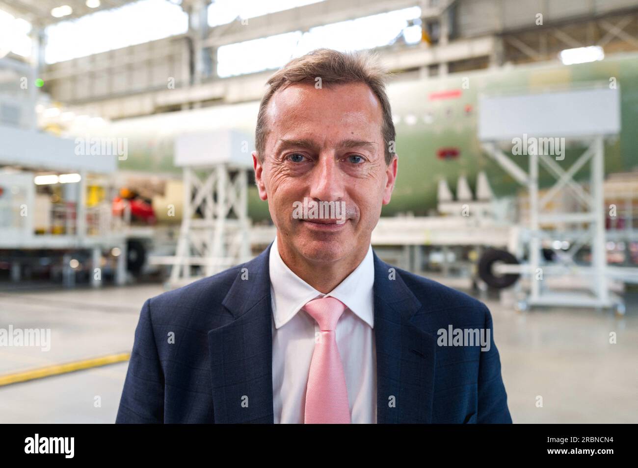Executive Chairman of Airbus Guillaume Faury at the inauguration of the ...