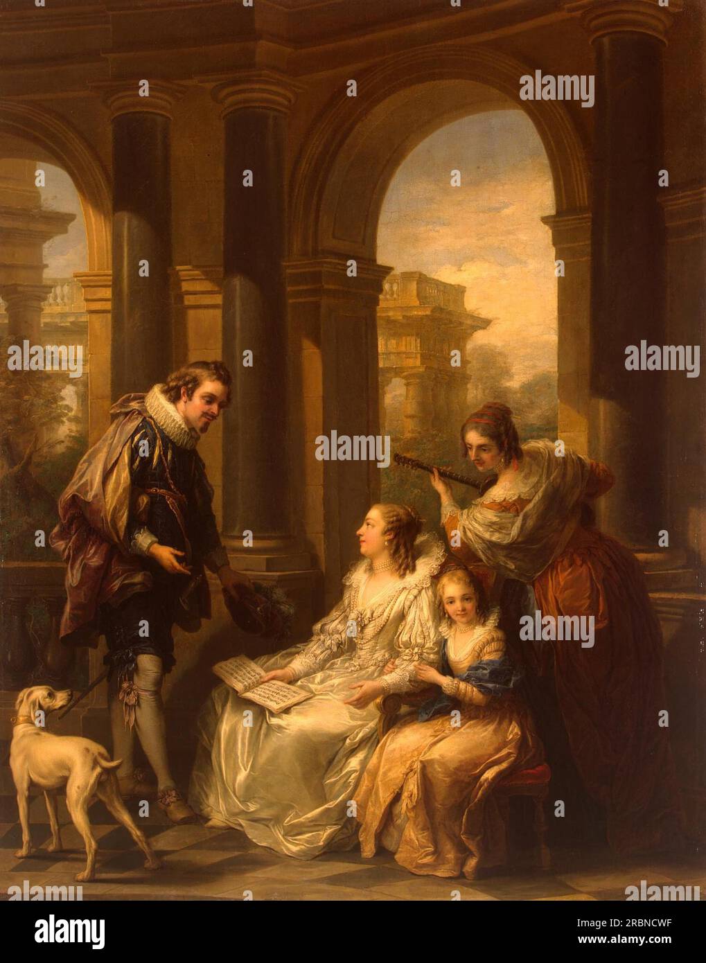 Spanish Concert (Spanish Сonversation) 1754 by Charles-Andre van Loo ...