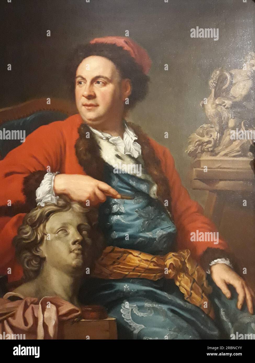 Portrait of Francesco Ladatte by Charles-Andre van Loo (Carle van Loo ...