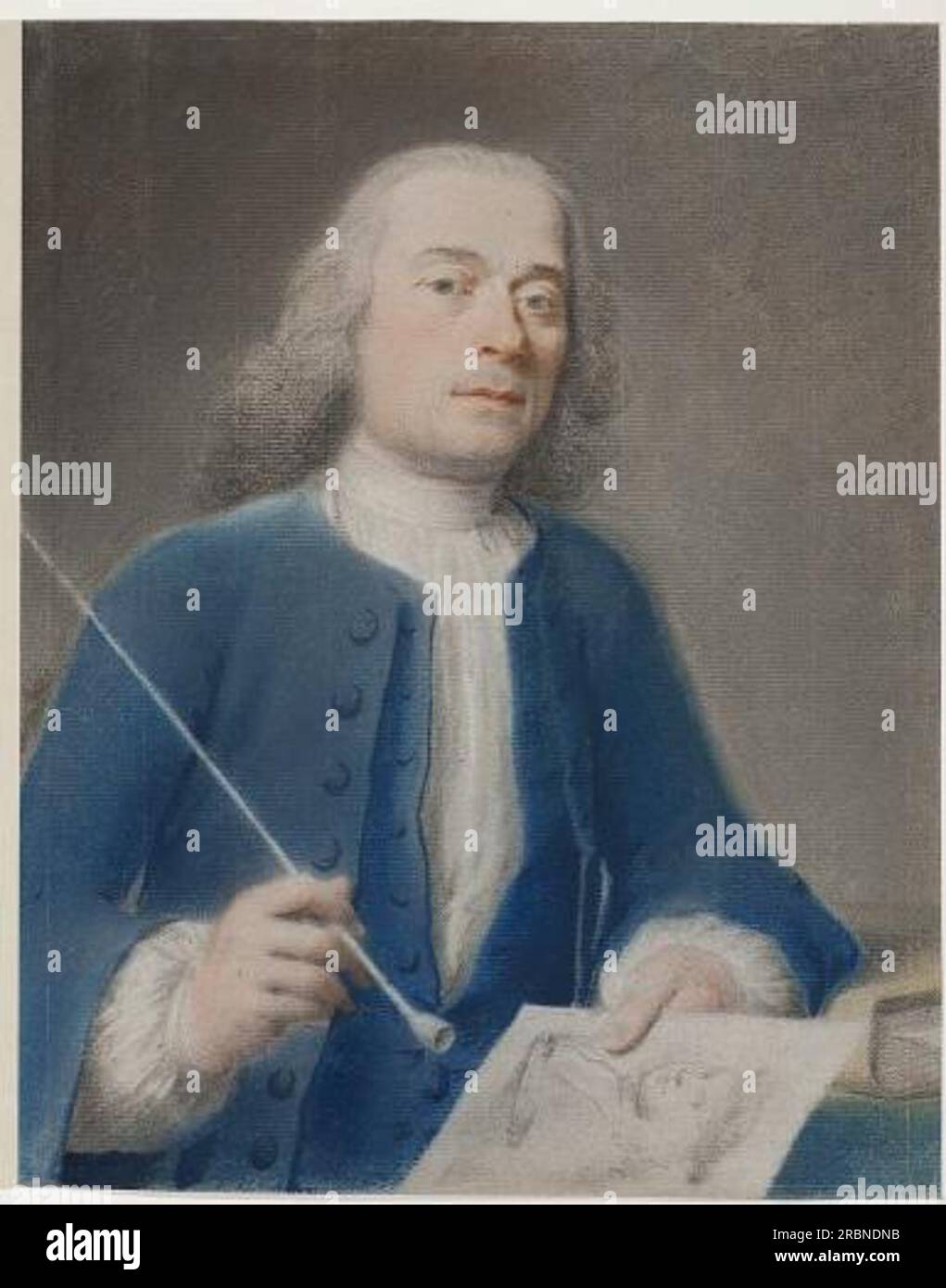 Self-portrait 1750 by Cornelis van Noorde Stock Photo - Alamy