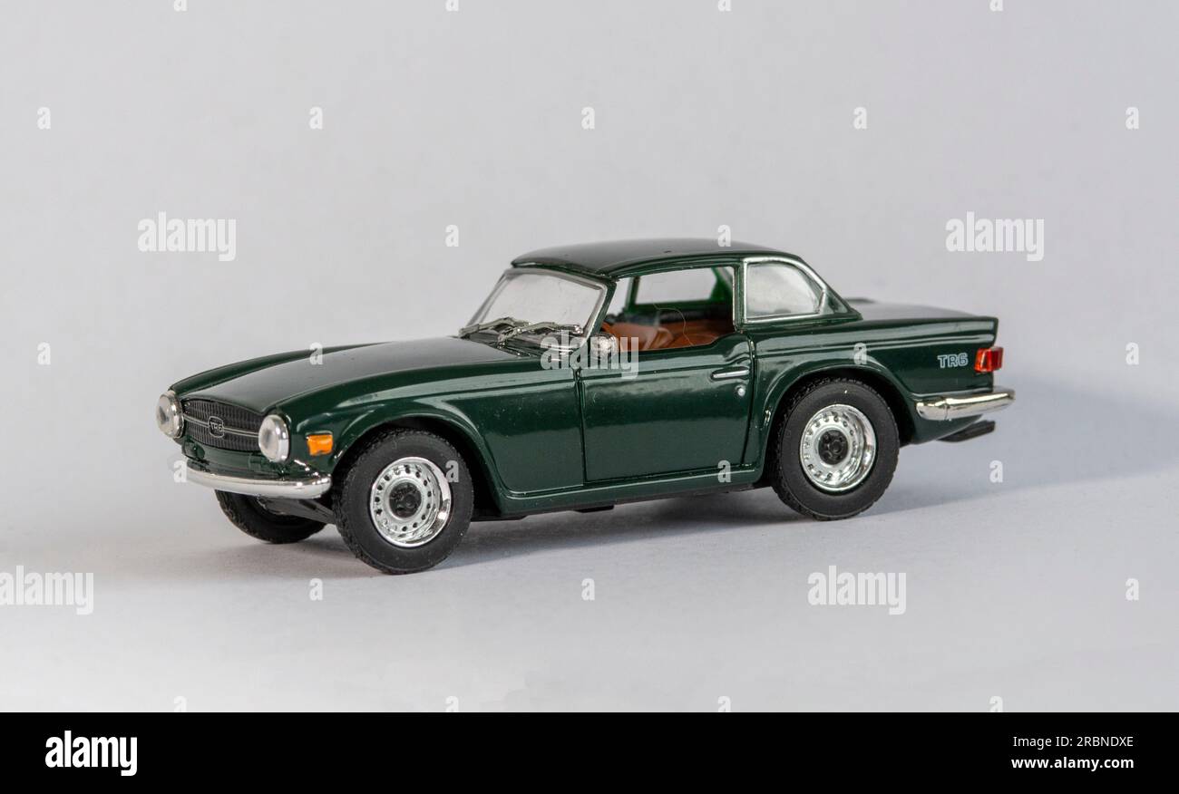 Toy model die cast car against white background Stock Photo - Alamy