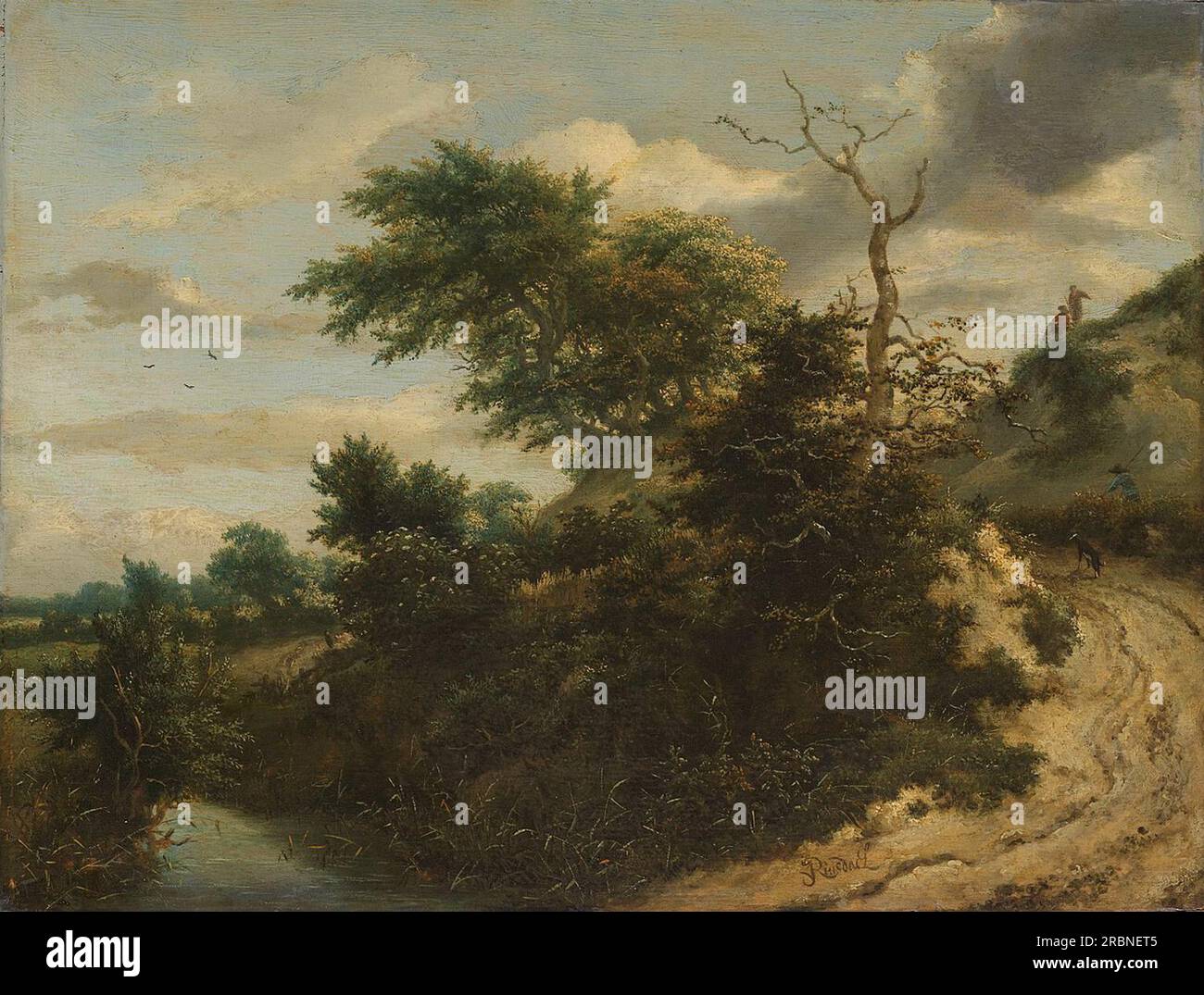 Sandy Track in the Dunes by Jacob van Ruisdael Stock Photo - Alamy