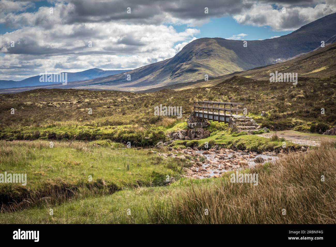 Small bridge over the River Coupall in Glencoe, Highlands, Scotland, UK ...