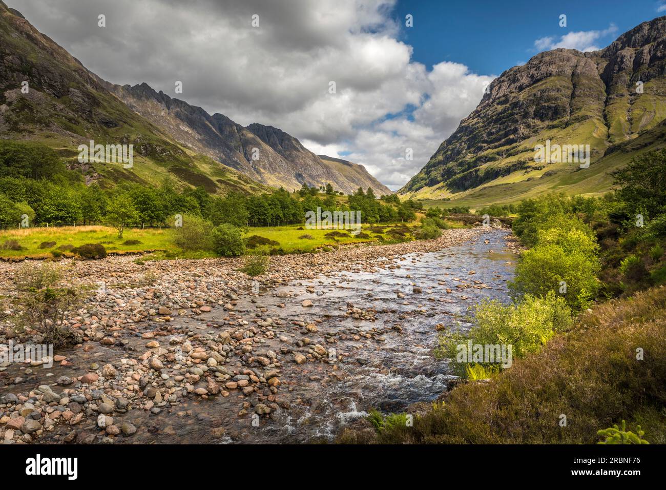 Glencoe River near An Torr, Highlands, Scotland, UK Stock Photo - Alamy