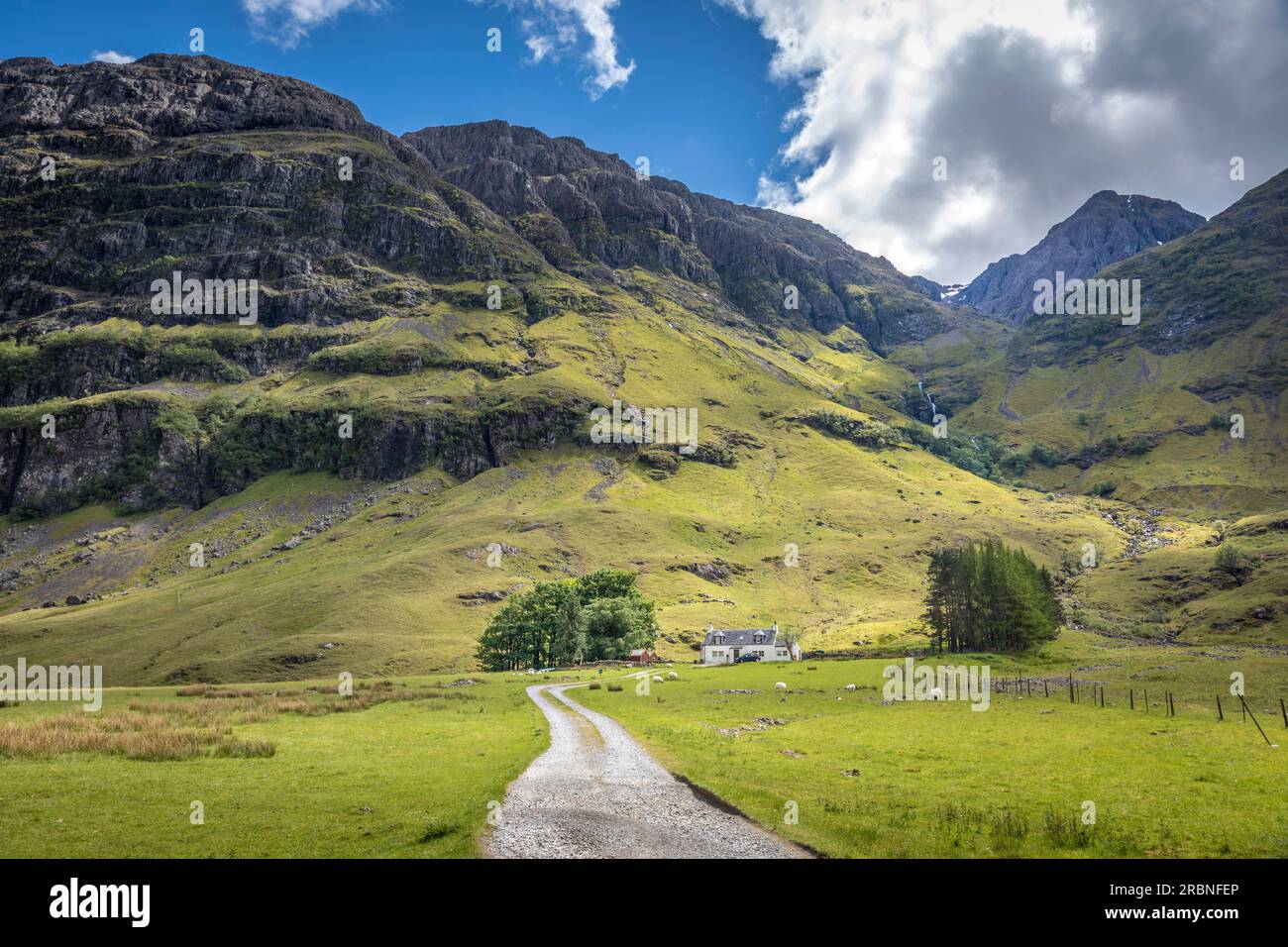 Lone farm in Glencoe, Highlands, Scotland, UK Stock Photo - Alamy