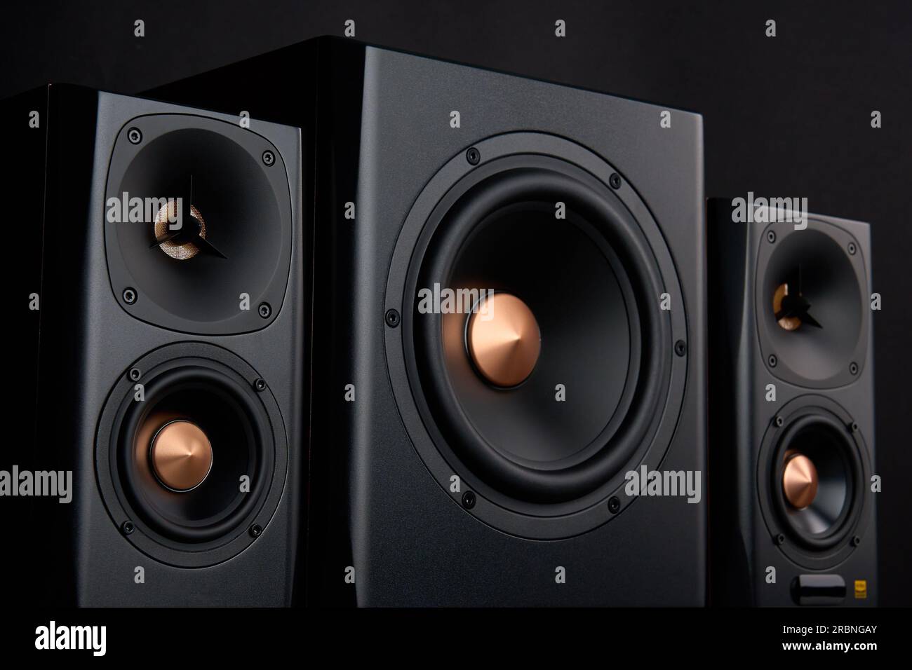 Multimedia acoustic sound speakers. Sound audio system with two ...