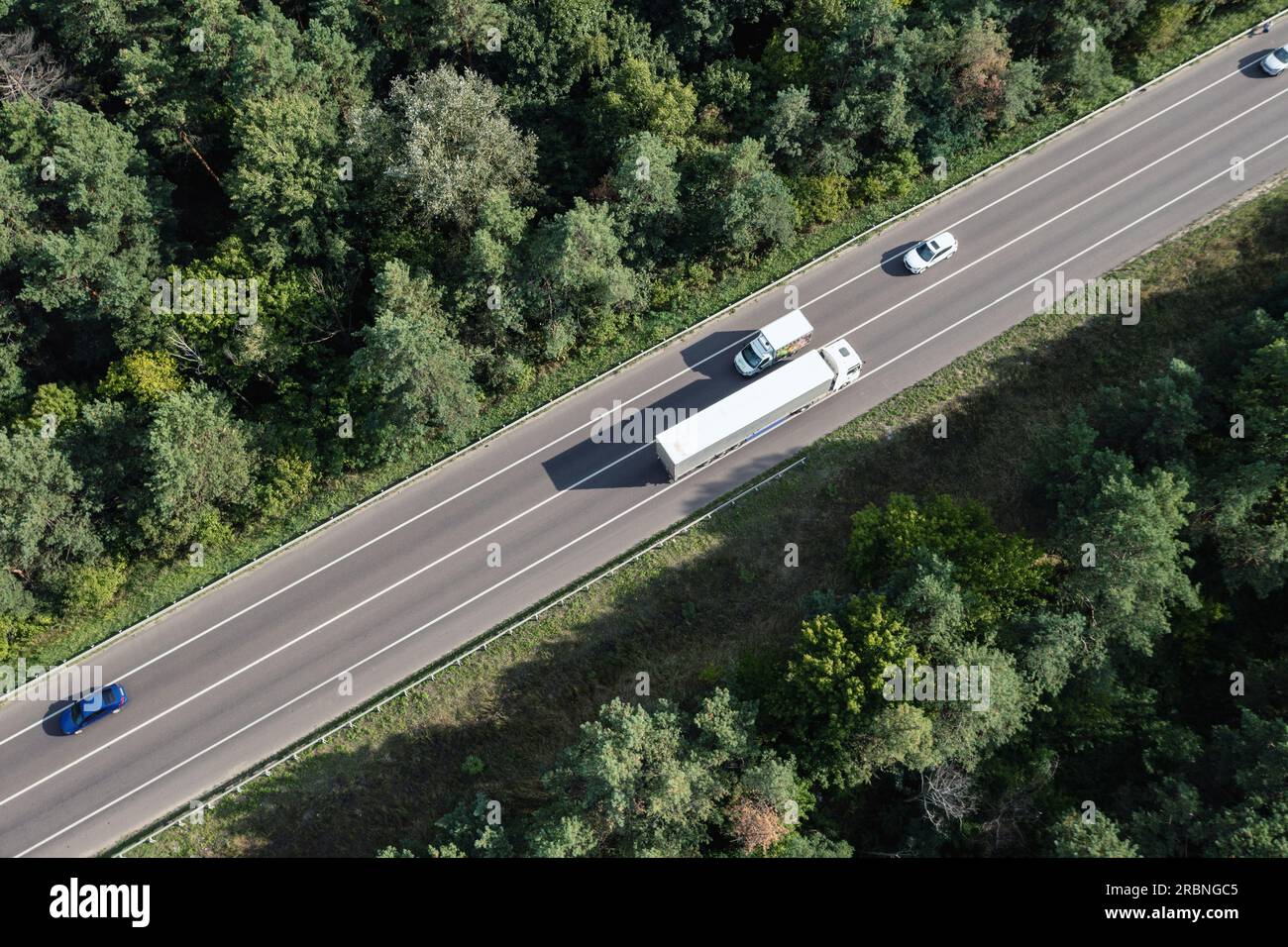 Truck aerial view hi-res stock photography and images - Alamy
