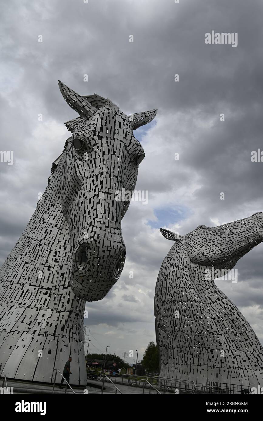 The Kelpies in Falkirk Helix park Scotland Stock Photo - Alamy