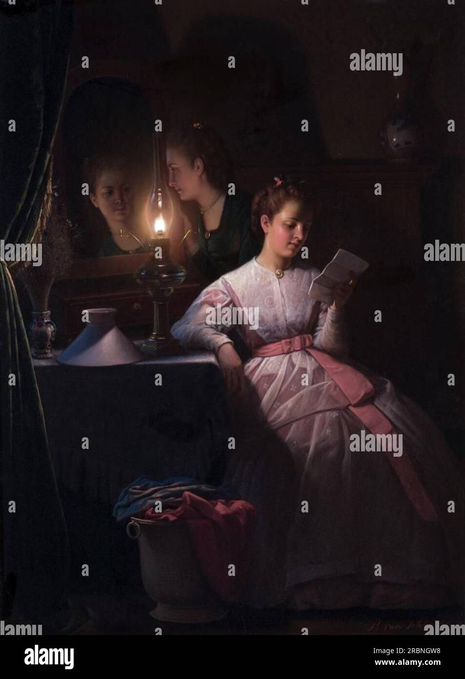 The Indiscretion by Petrus van Schendel Stock Photo - Alamy