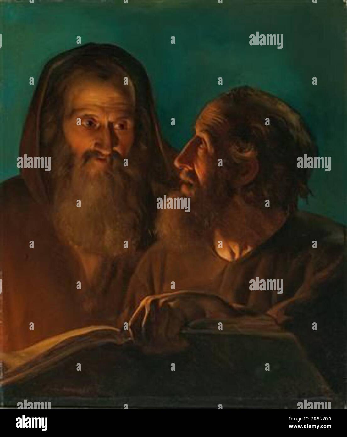 The Apostles John and Paul by Petrus van Schendel Stock Photo - Alamy