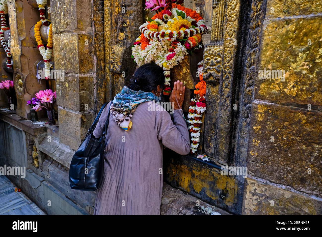 India, Bihar, Bodhgaya, Unesco World Heriatge, the Mahabodhi Temple ...