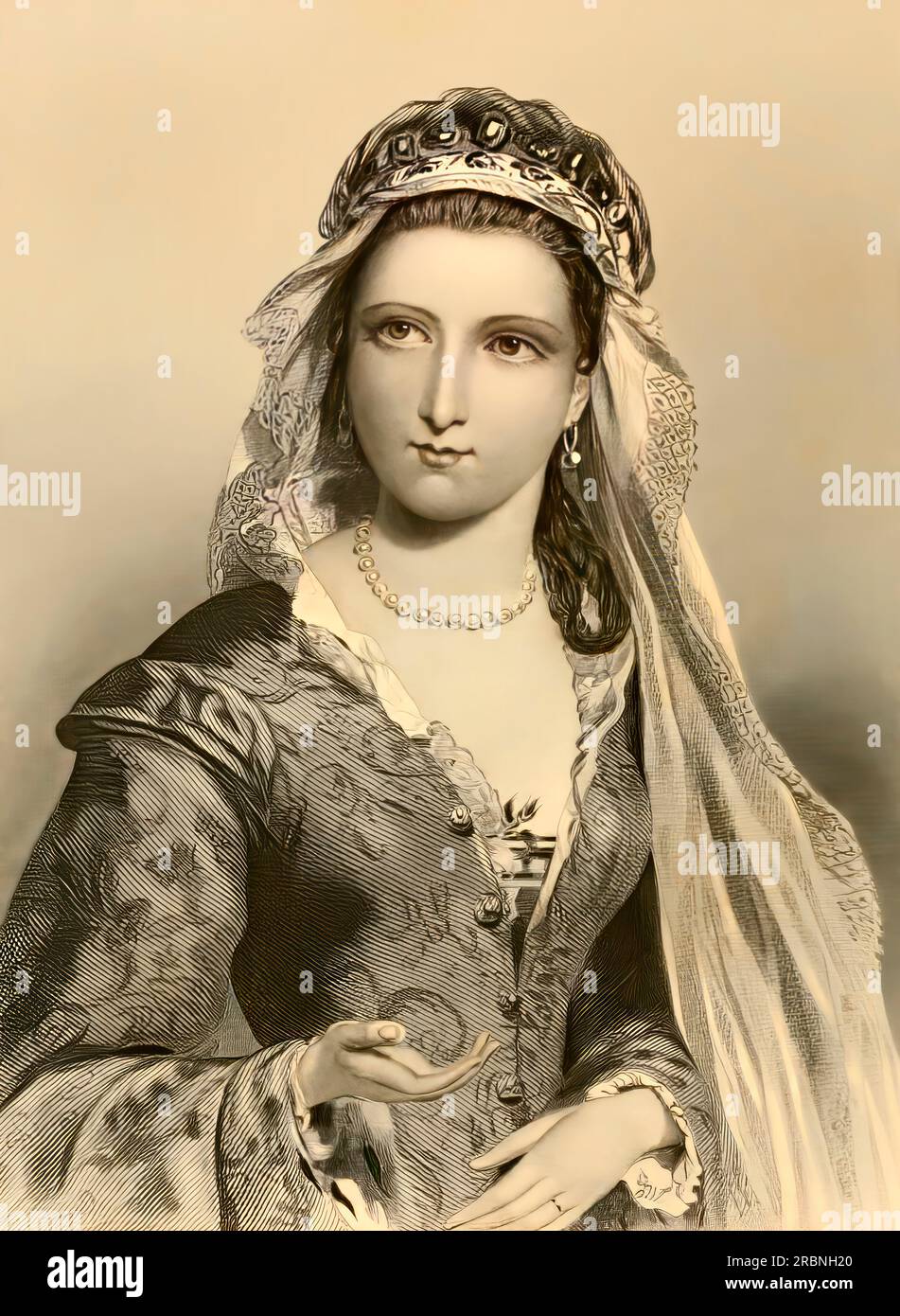 Angiolina, from Marino Faliero, Doge of Venice, female figure from the ...