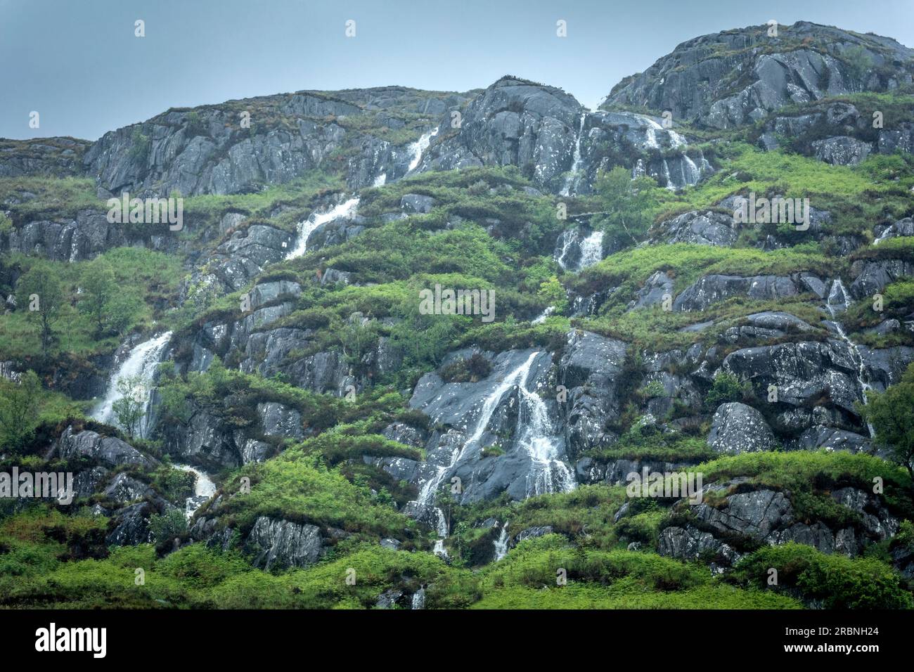 Waterfalls on Loch Eilt near Lochailort, Highlands, Scotland, UK Stock ...