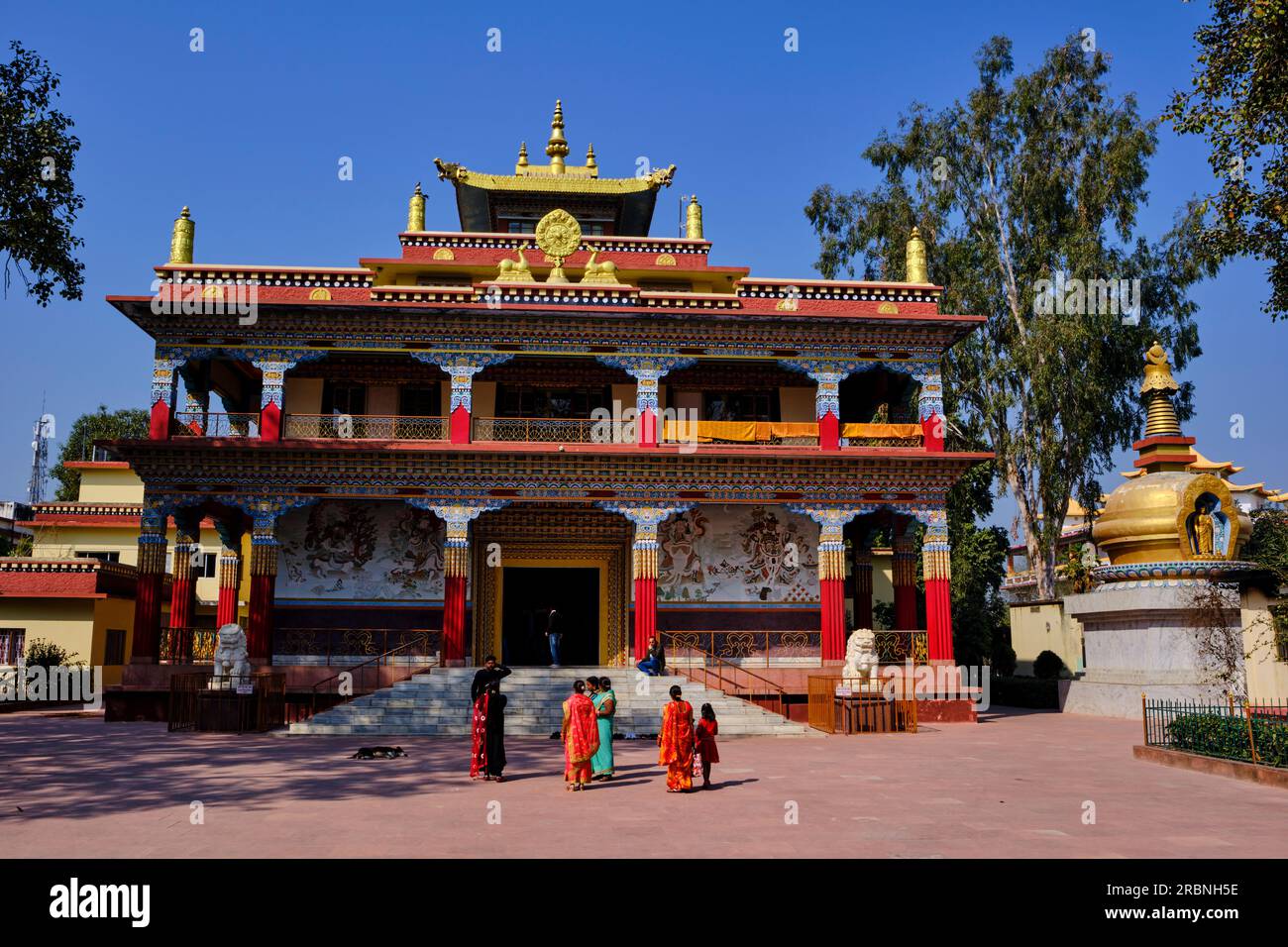 India, Bihar, Bodhgaya, Unesco World Heriatge, the Mahabodhi Temple ...